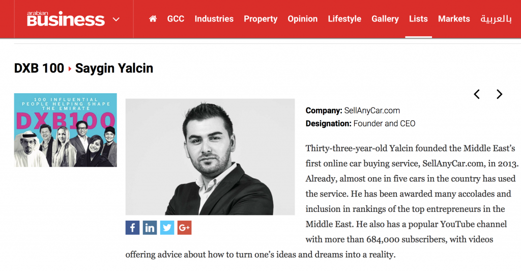 Saygin Yalcin » Saygin selected as 1 of the most inspiring ...